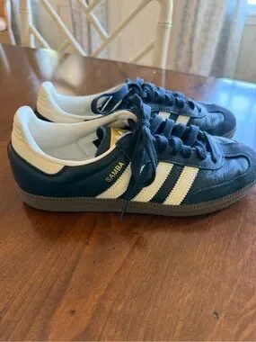 adidas | Shoes | Adidas Navy And White Samba Og Navy | Poshmark